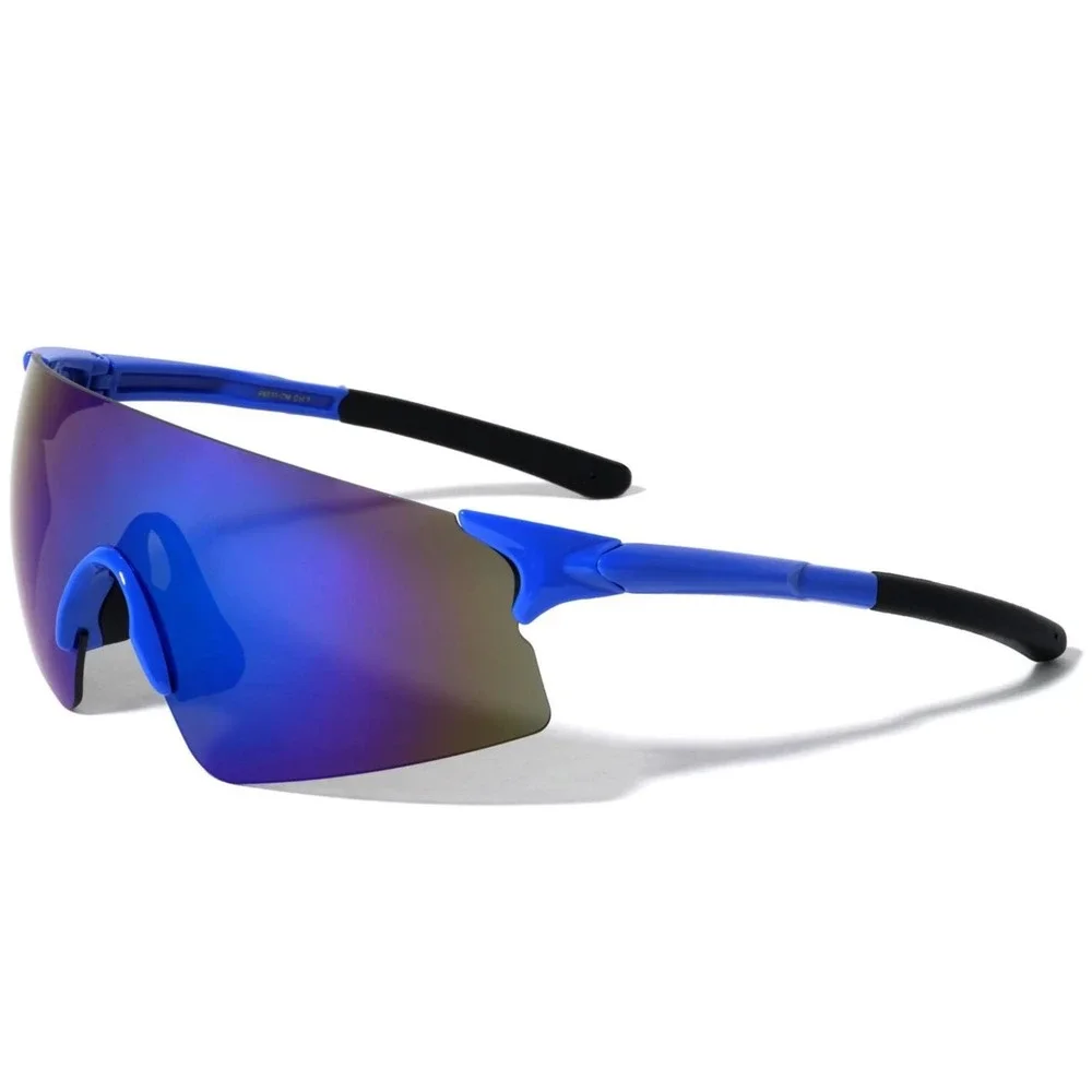 Unbranded | Accessories | Blue Sport Shield Sunglasses Mirrored Lens ...
